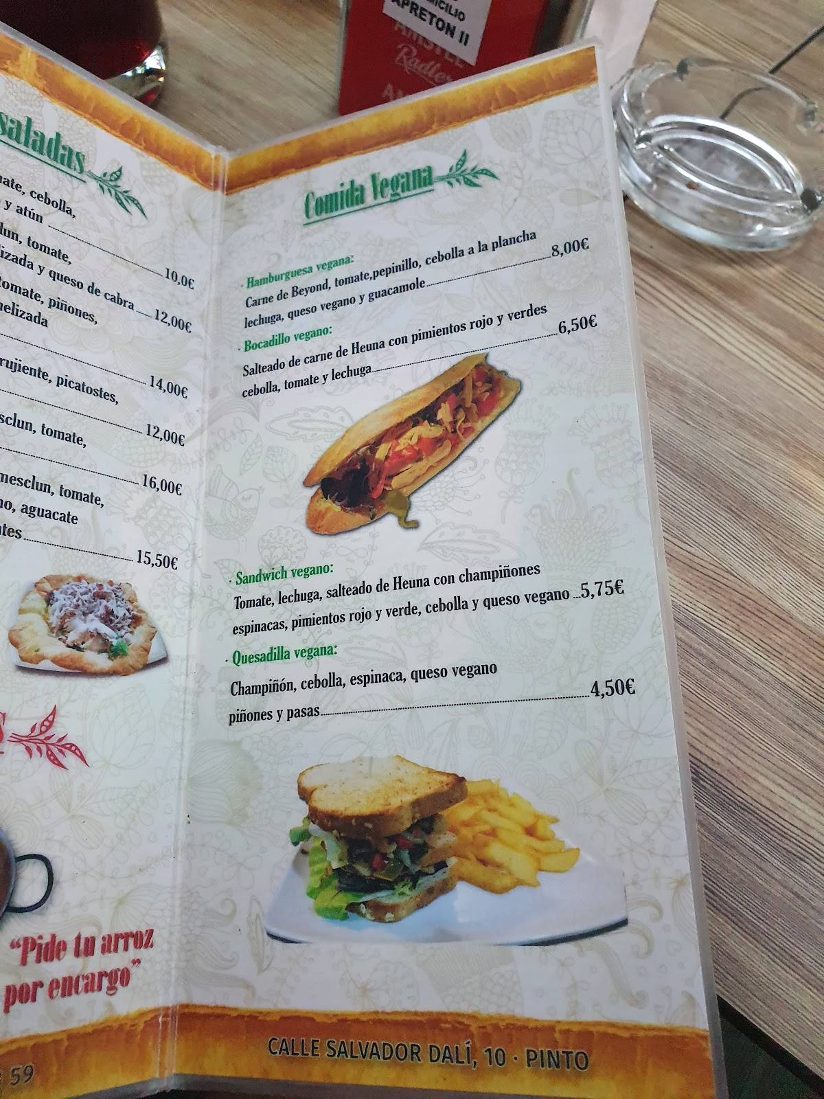 Carta del pub y bar El Apretón II - Pinto, Pinto