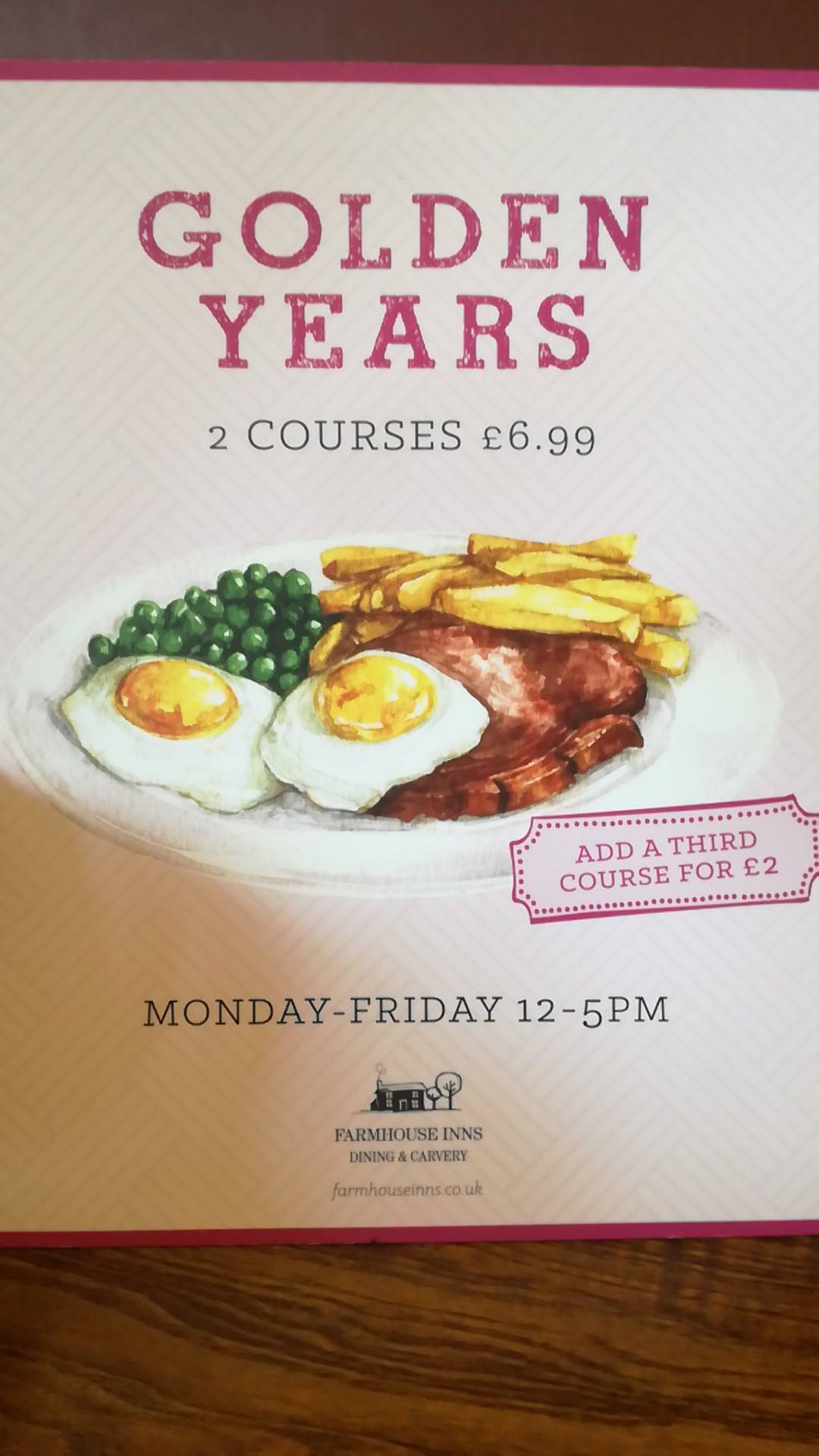 Carta del pub y bar Evenwood Farm - Farmhouse Inns, Runcorn, Evenwood Cl
