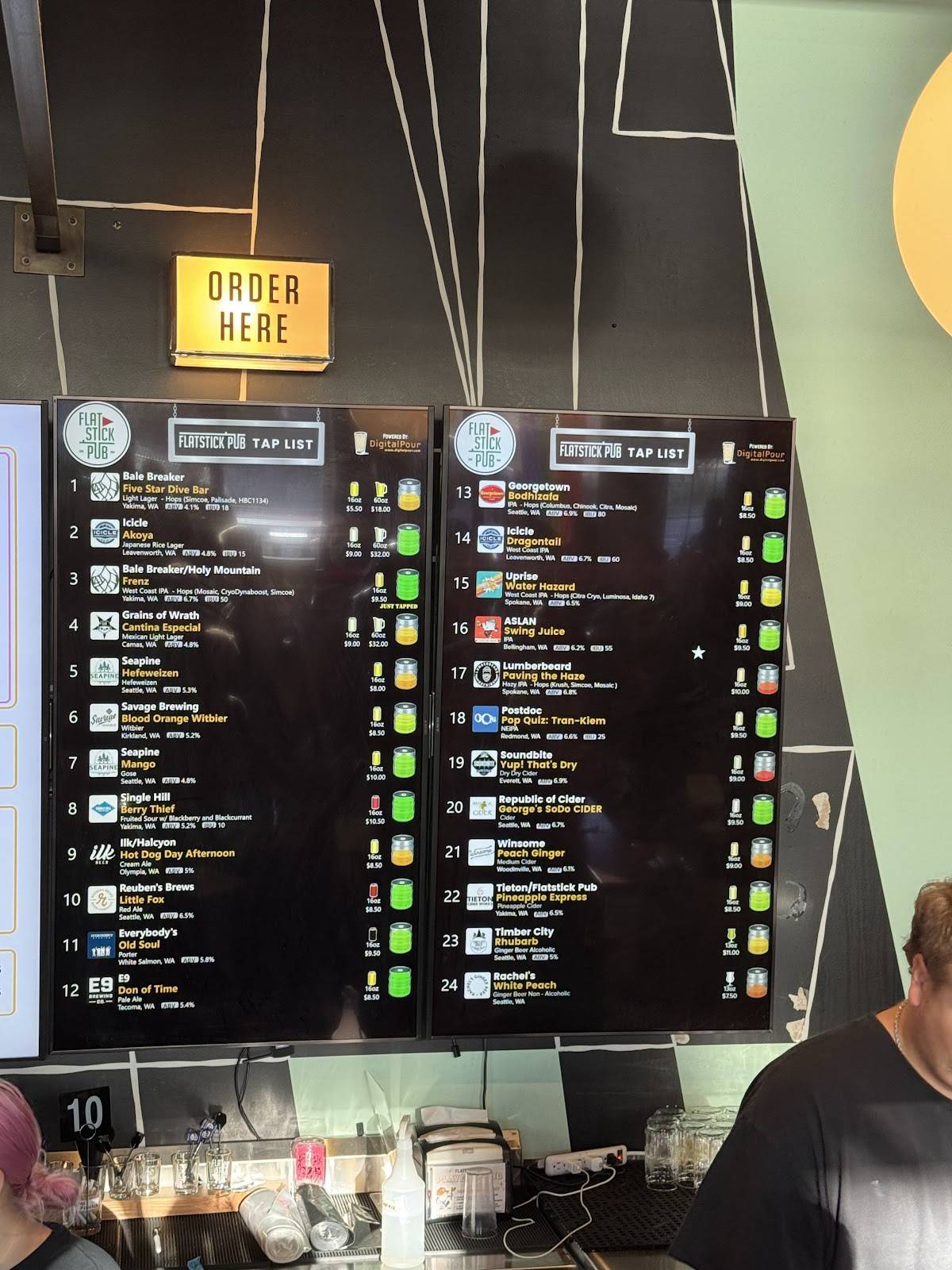 Menu at Flatstick Pub - South Lake Union, Seattle, 609 Westlake Ave N