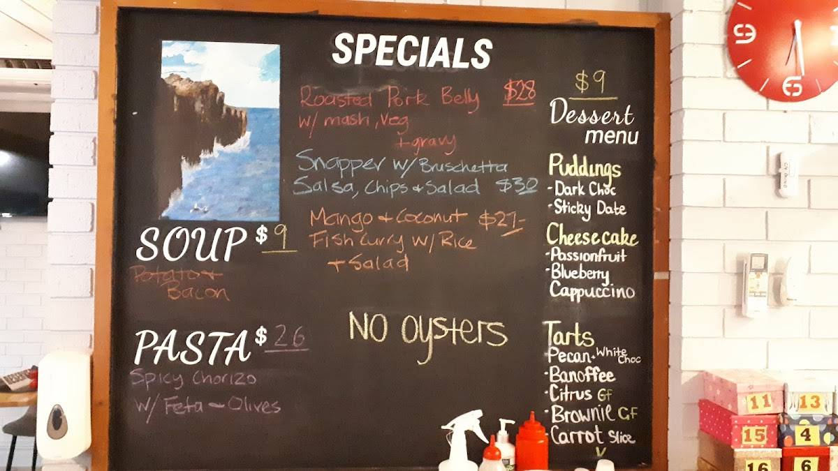 Menu at Gilgai Tavern pub & bar, Kalbarri