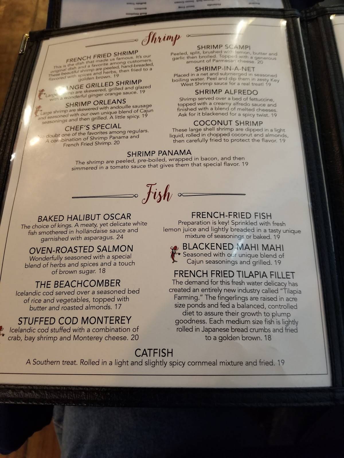 Menu at Key West Shrimp House pub & bar, Madison, 117 Ferry St