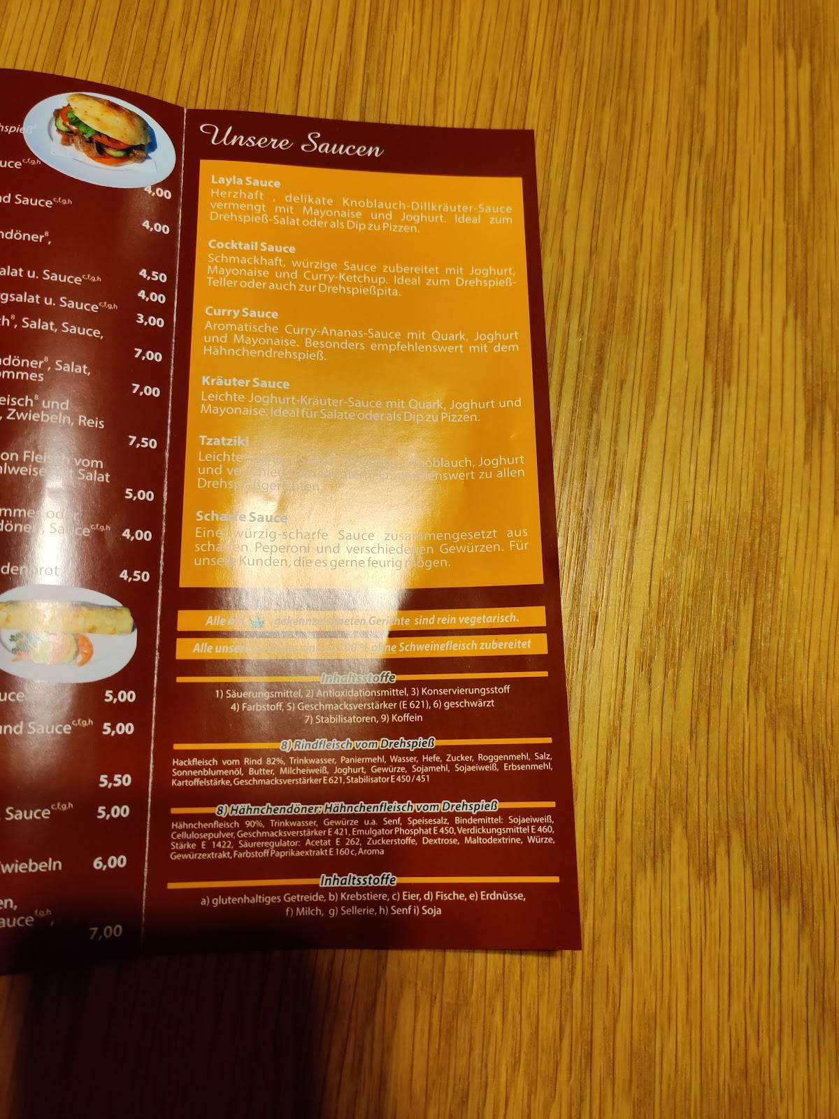 Speisekarte von Layla Food restaurant, Sulingen