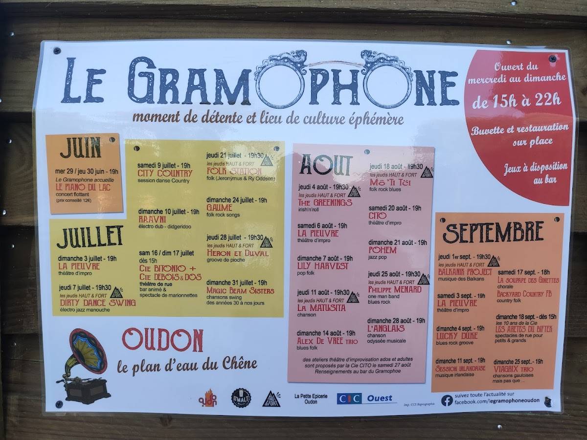 Menu au Le Gramophone pub et bar, Oudon