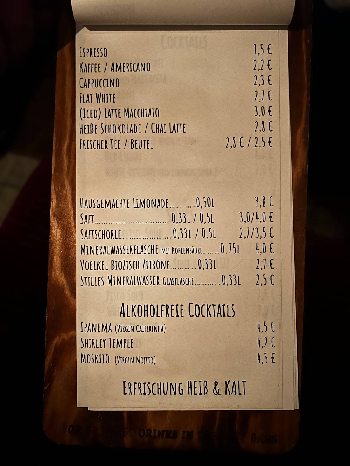 Speisekarte von Lerchen&Eulen pub & Bar, Berlin