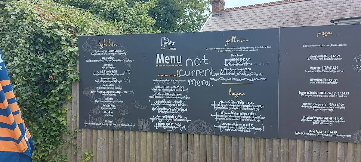 Menu at Lydstep Tavern pub & bar, Lydstep