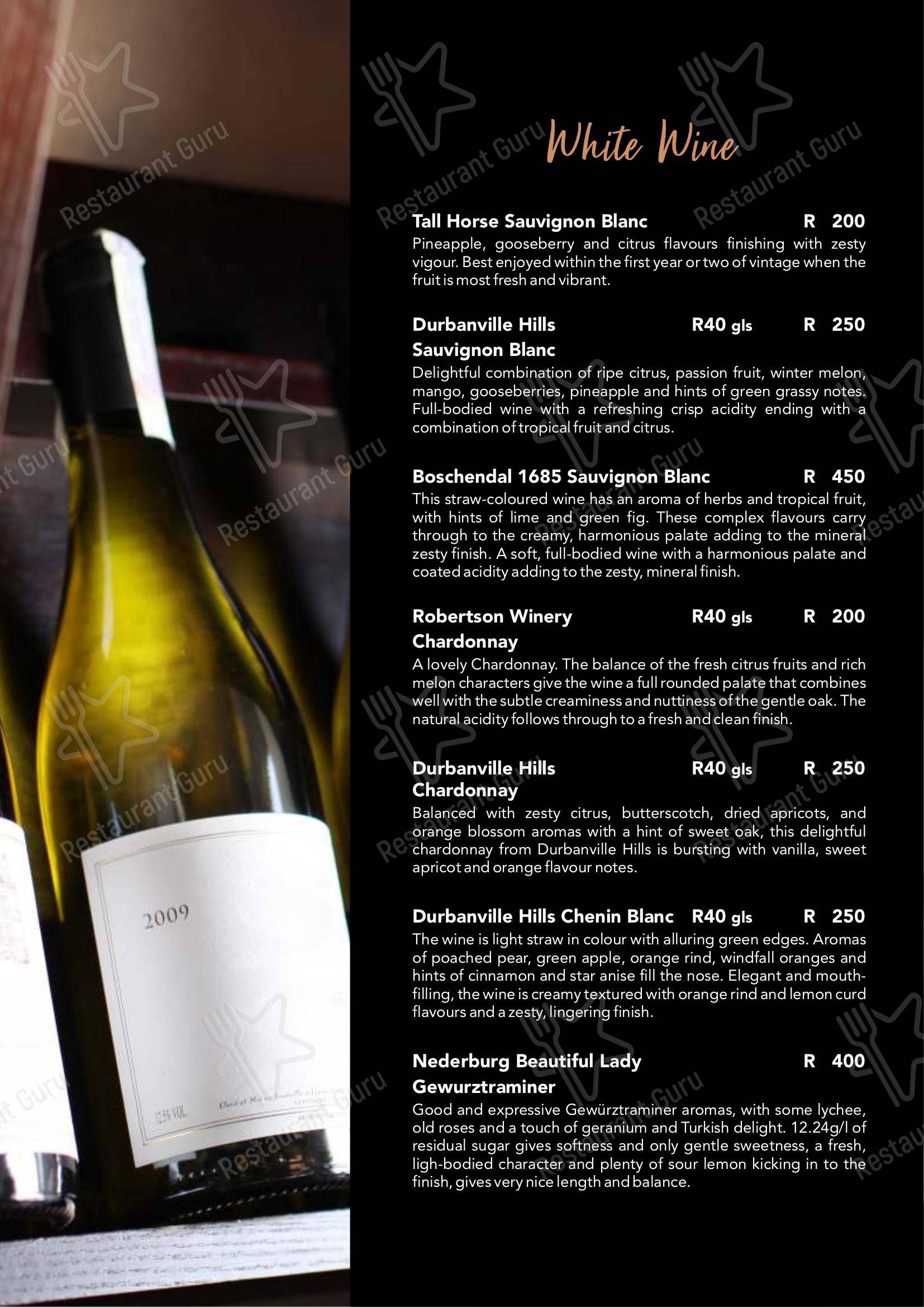 Menu at Max's Lifestyle pub & bar, Durban, Durban