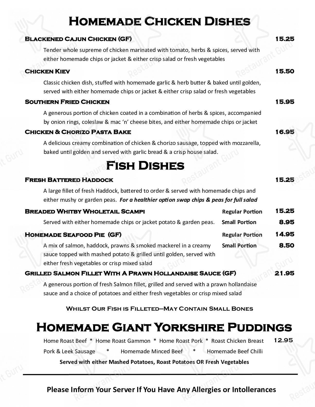 Menu at The Railway pub & bar, Bradford, 1 Birstall Ln