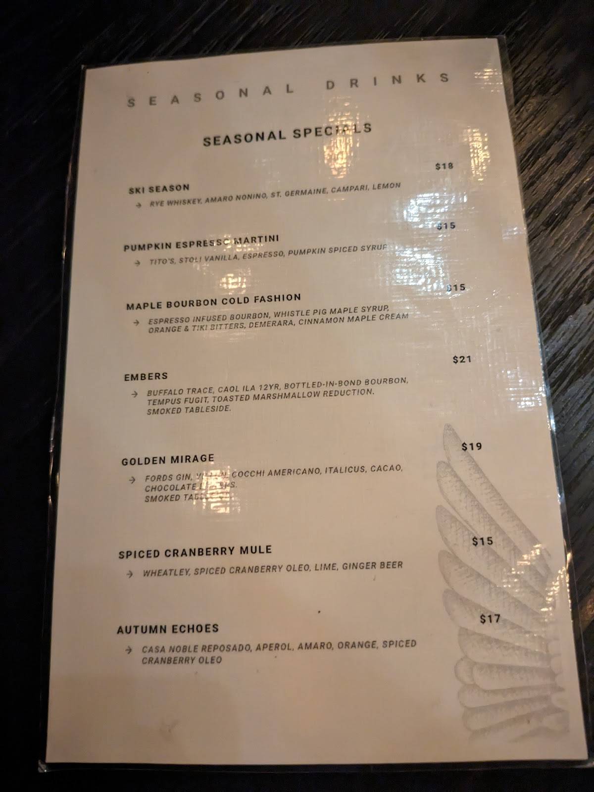 Menu at Provision pub & bar, Castle Rock