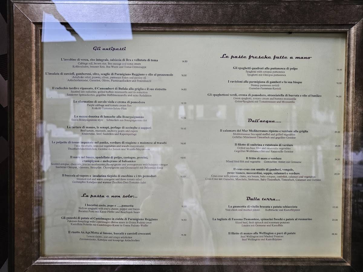 Carta de Ristorante La Latteria, Verbania