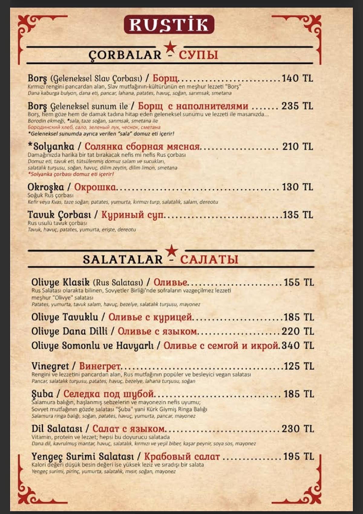 Carta de Rustik, Estambul