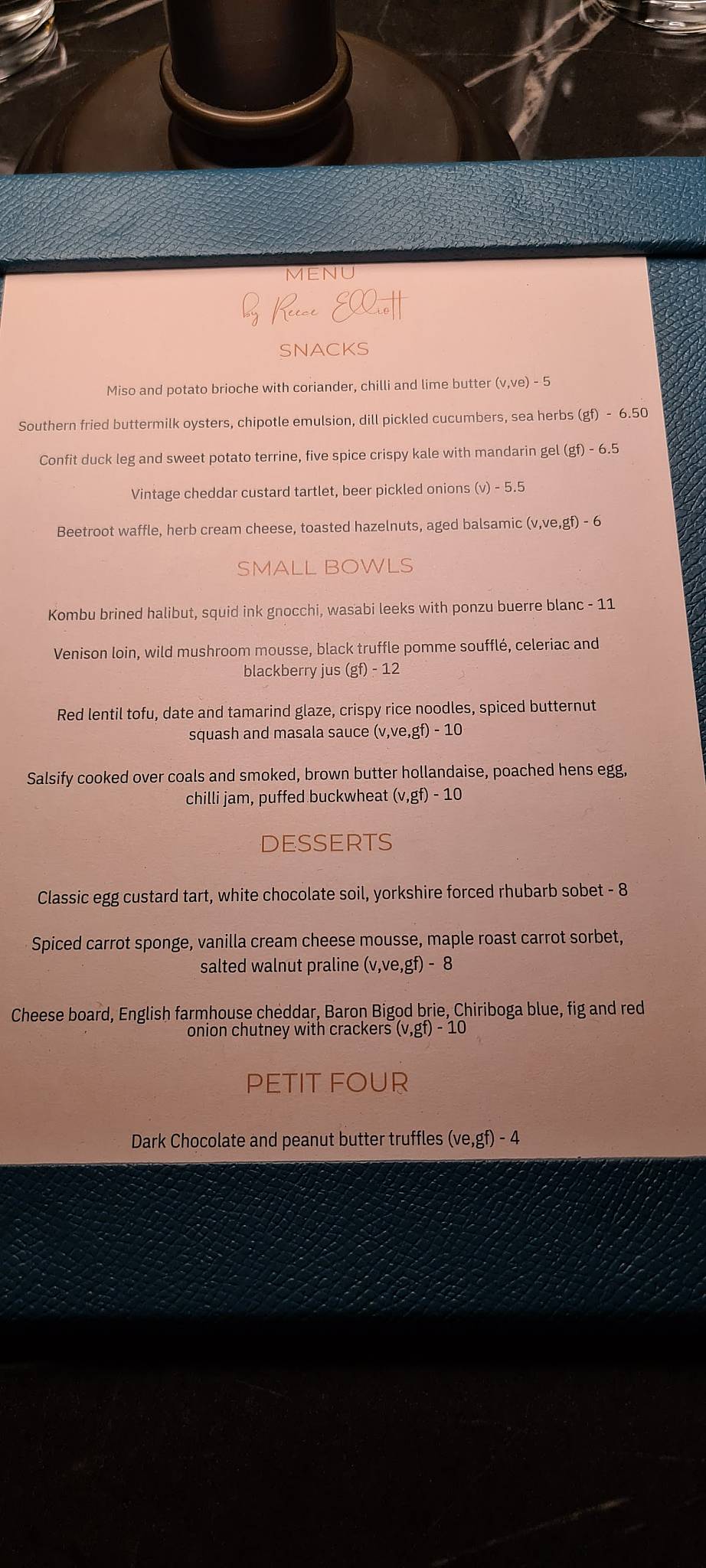 Menu at Six Richmond House pub & bar, Nottingham