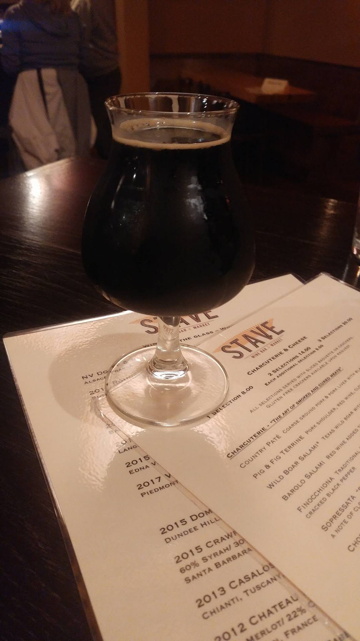 Menu at Stave Wine Bar And Market, Normal
