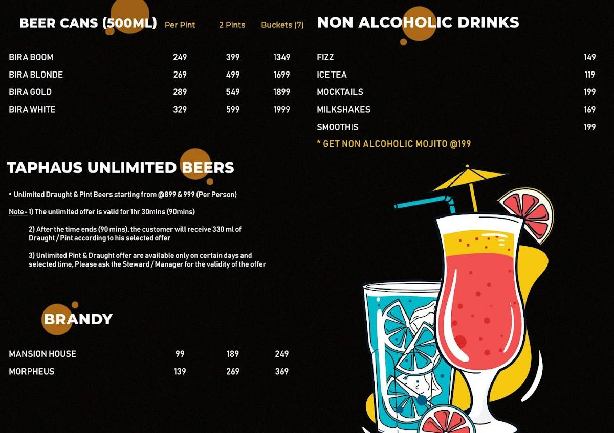 Menu at Taphaus Sports Bar, Thane