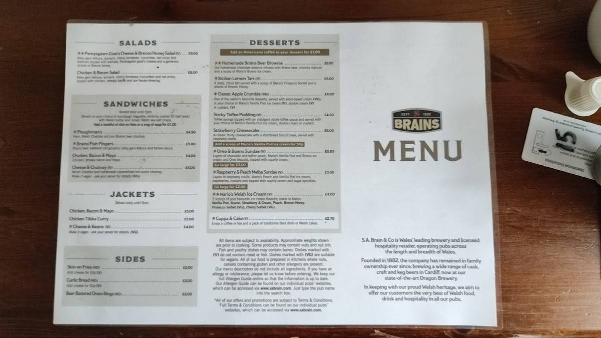 Menu at The Bull Hotel, Bar & Restaurant. Book direct and save ...
