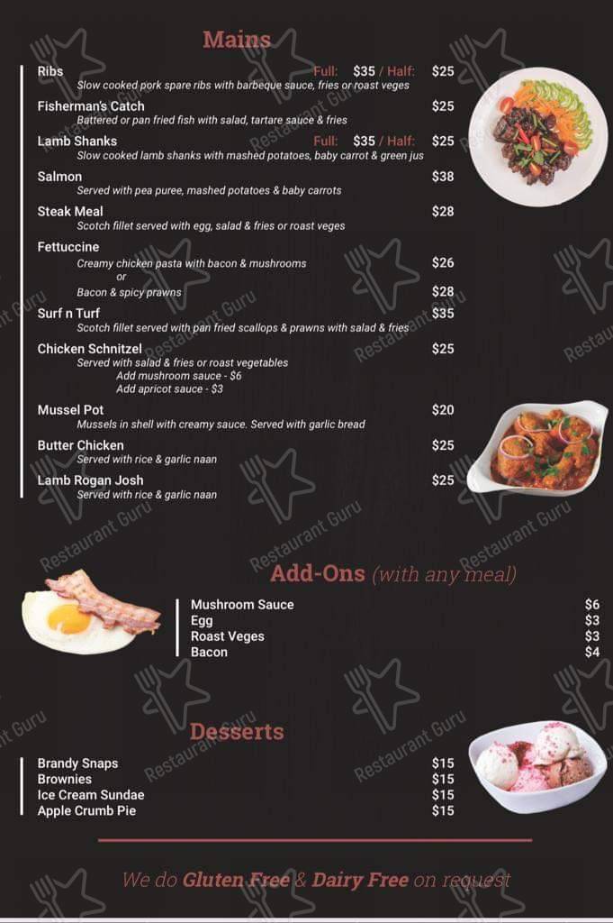 Menu at The Grand Tavern pub & bar, Te Aroha