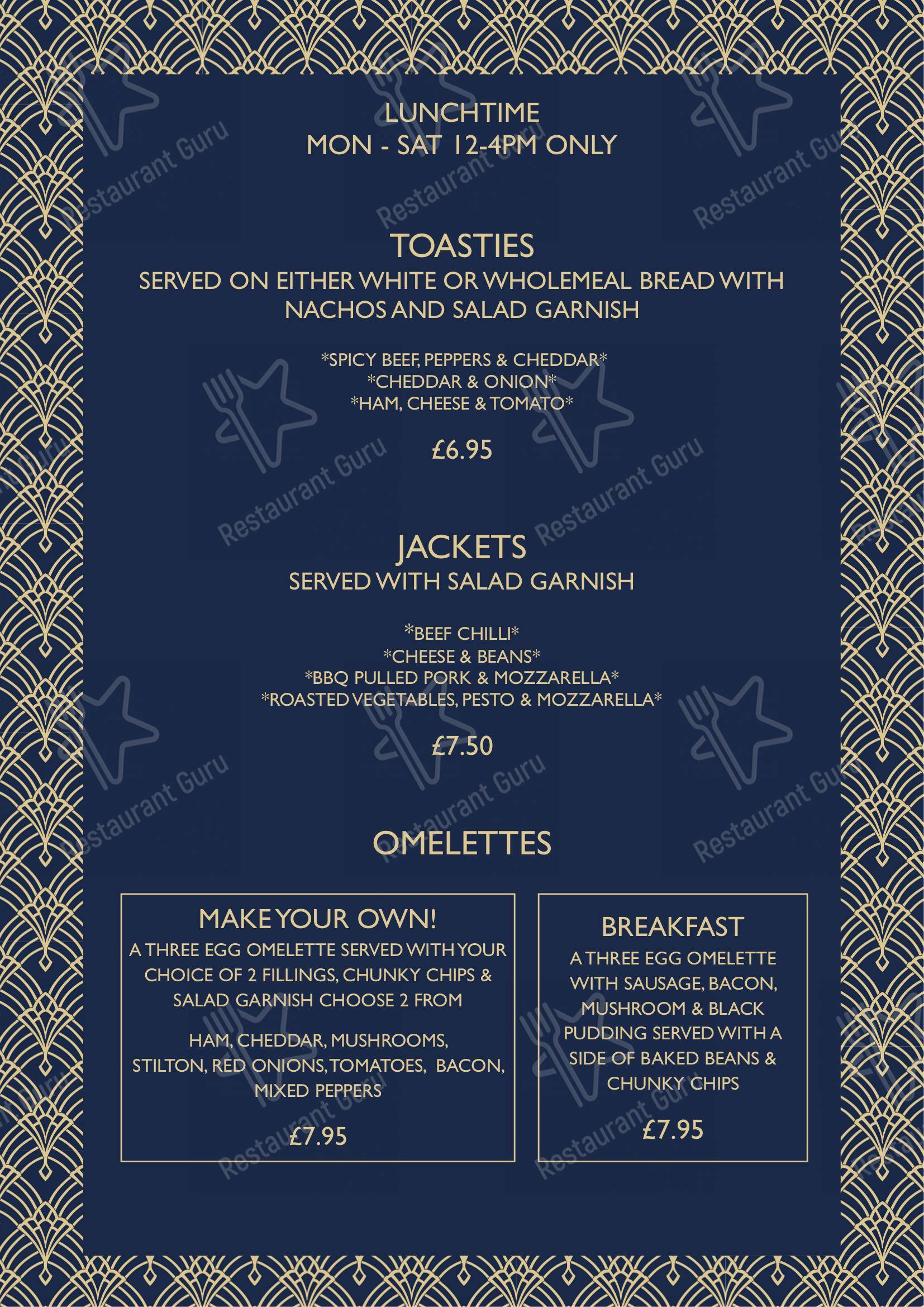 Menu at The Greyhound Inn pub & bar, Coventry
