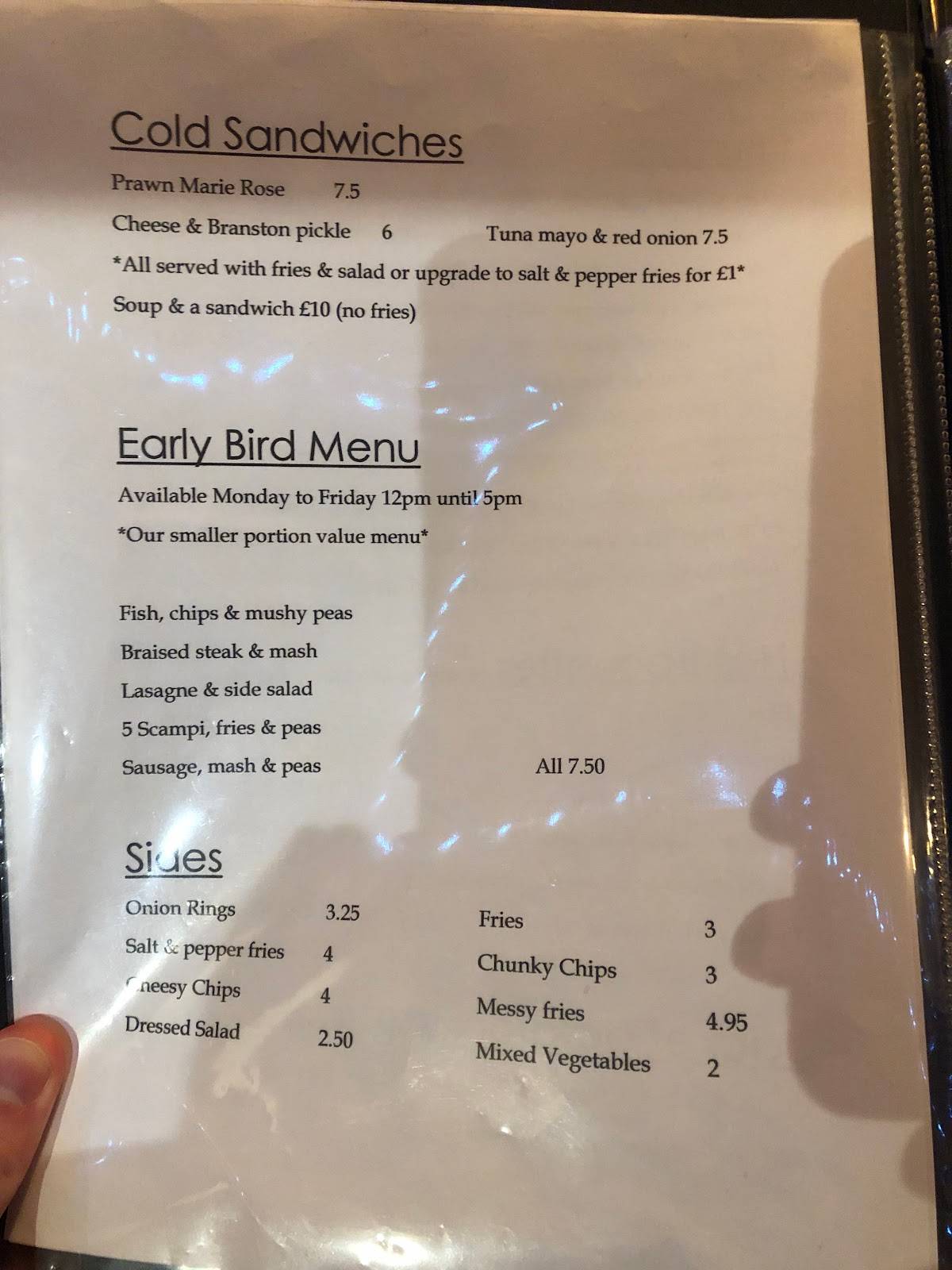 Menu at The Halfway House pub & bar, Oldham, 499 Rochdale Rd