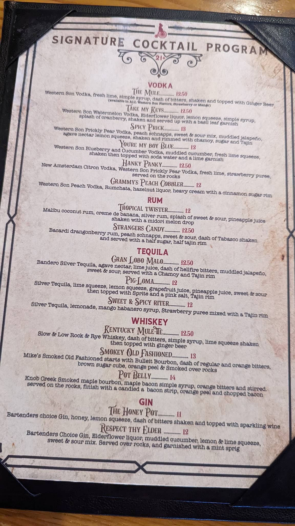 Menu at The Twisted Pig Bar and Grill, Modesto