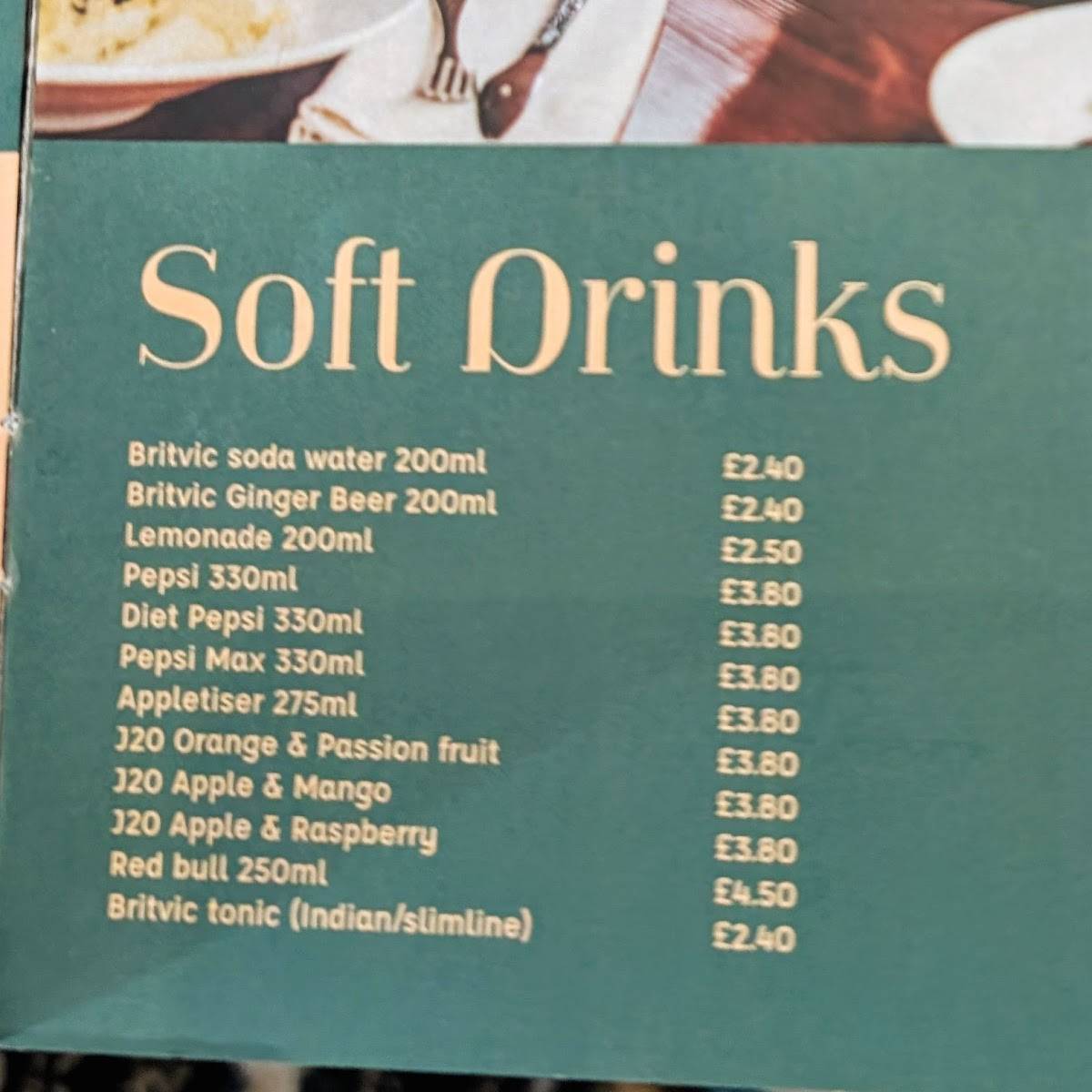 Menu at The Yorkshire Bar & Grill, York