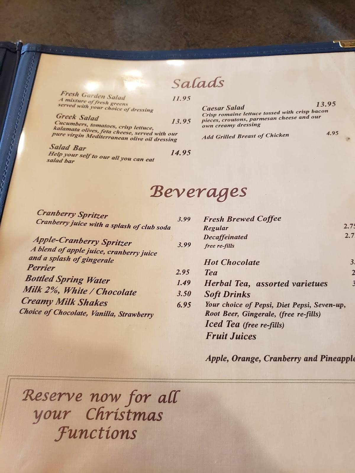 Menu at Wayside Dining Lounge restaurant, Talbotville