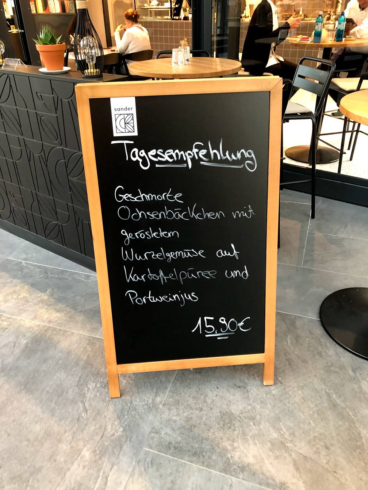 Speisekarte von sander Restaurant Frankfurt, Frankfurt am Main