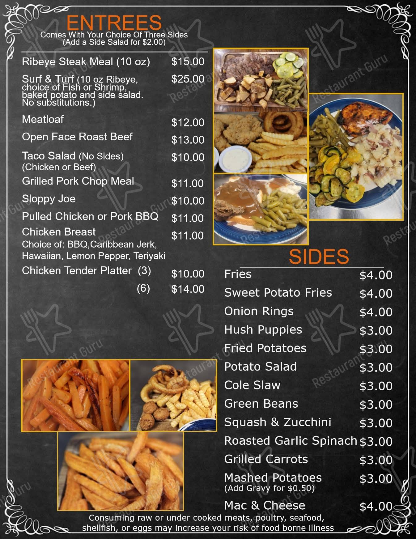 Menu at Ricketts Family Restaurant, Eminence
