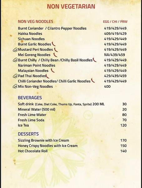 Menu at Spring Onion Wanowari, Pune