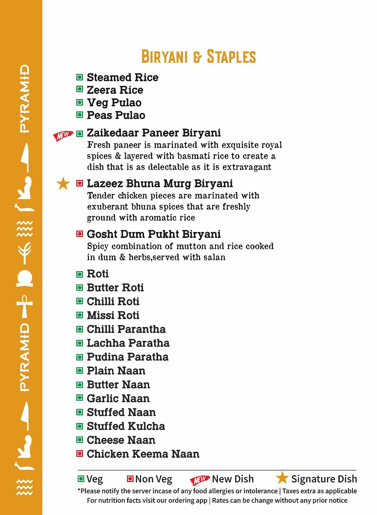 Menu at Pyramid Jalandhar Micro Brewery Best Nightclub Banquet Hall ...
