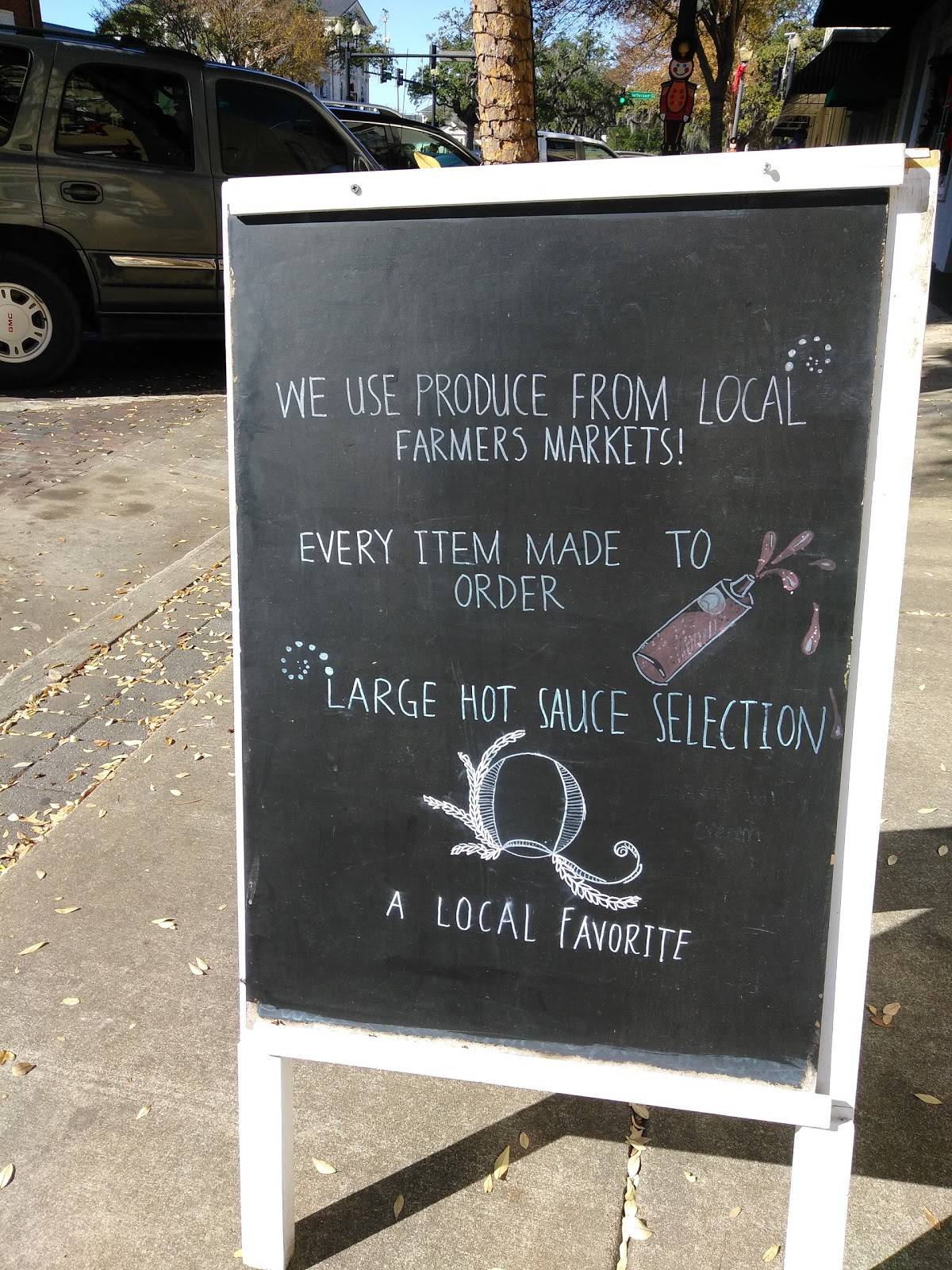 Menu at Q Cafe, Thomasville