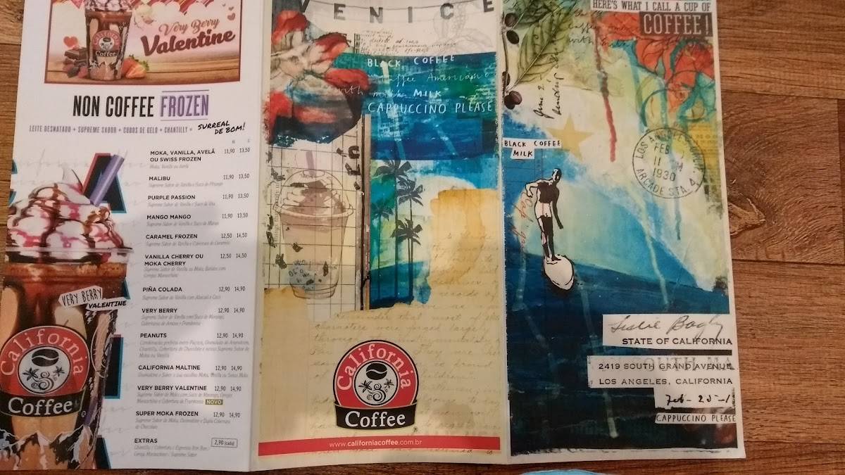 Menu em QUIOSQUE CALIFORNIA COFFEE café, Cabo Frio