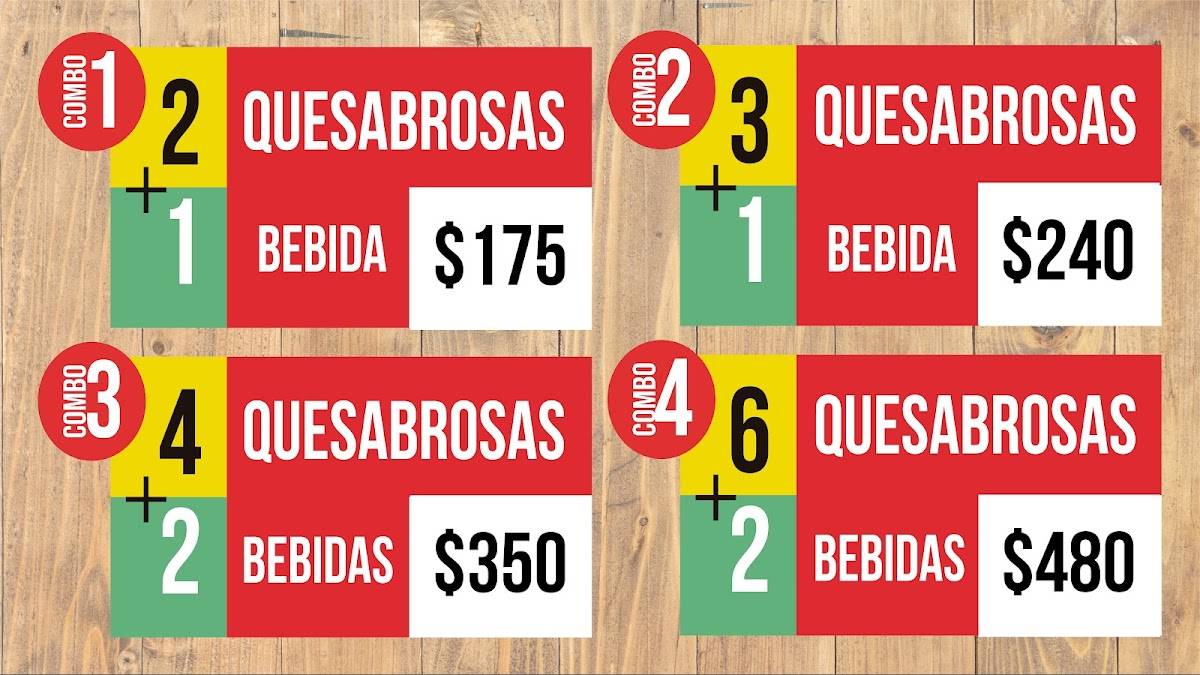 Carta del restaurante Que Sabrosas, Monterrey