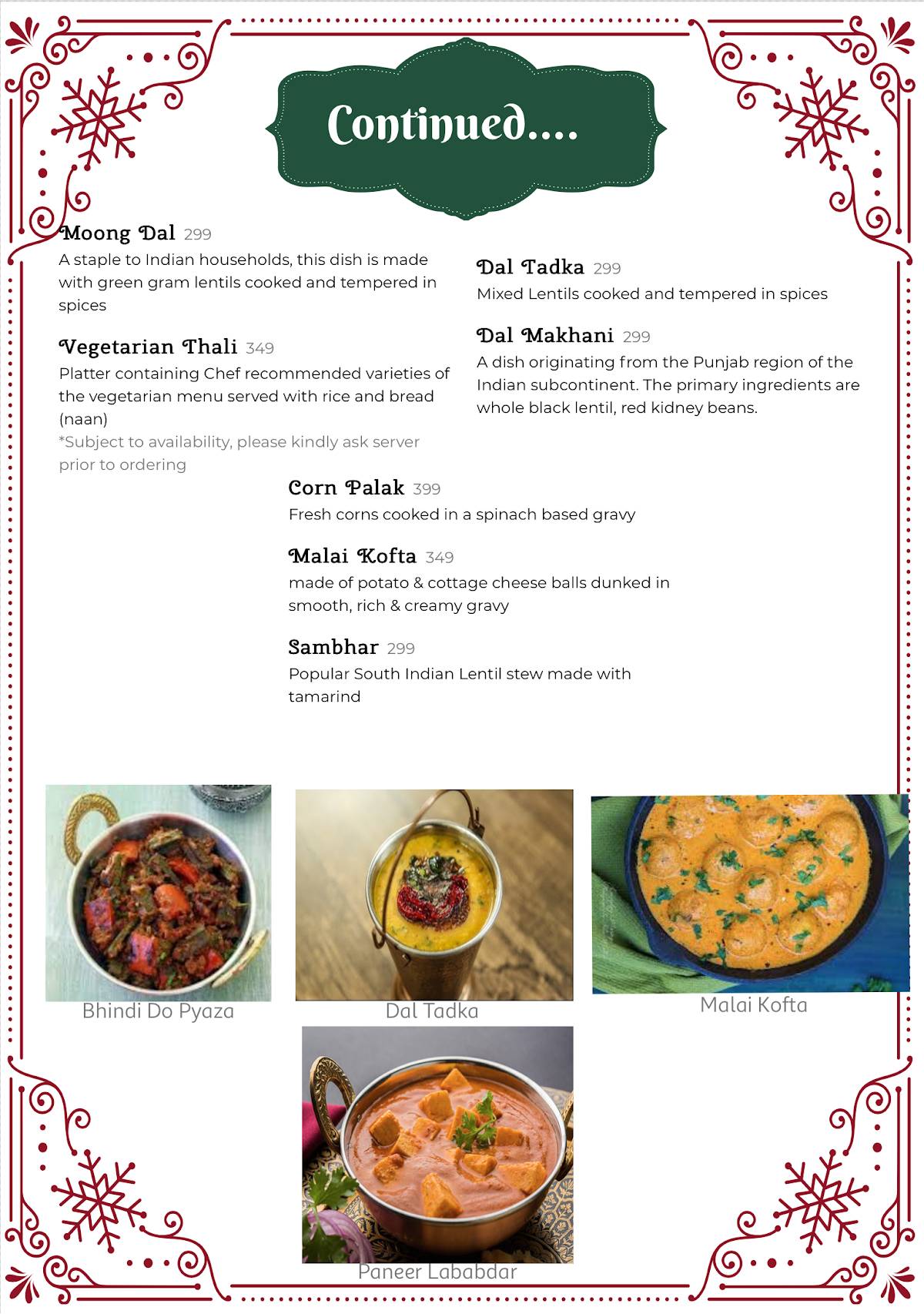 Menu at Queens at Bollywood - BGC restaurant, Taguig, Ground Floor