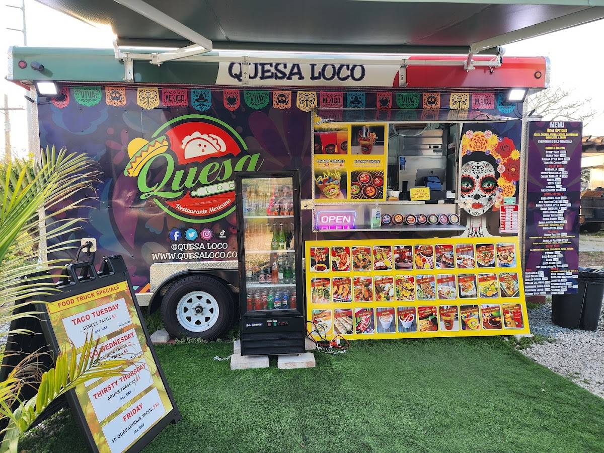Menu at Quesa Loco Food Truck restaurant, Mount Dora