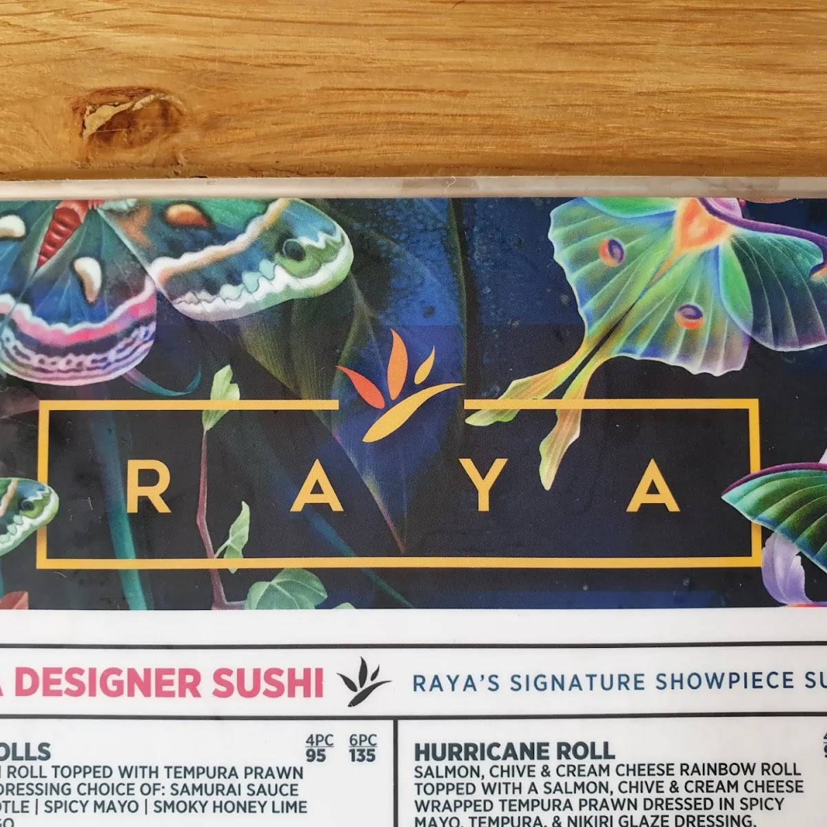 Menu at RAYA Hazelwood restaurant, Pretoria