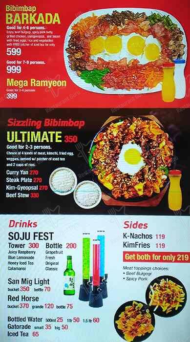 Menu at RJ's Bowl-Gogi, Makati, Buendia Food by the Court