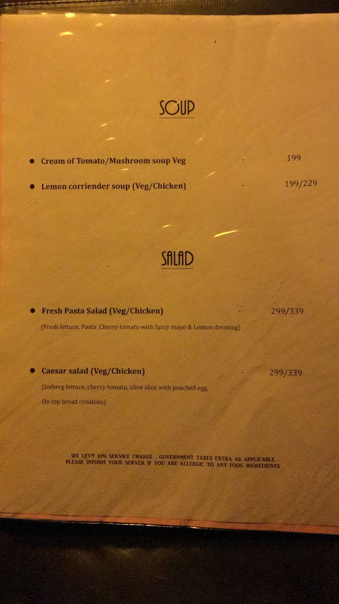 Menu at Raag cafe & bar, New Delhi