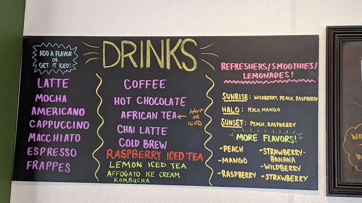 Menu at Rafiki Coffee & Cafe, Saint Paul