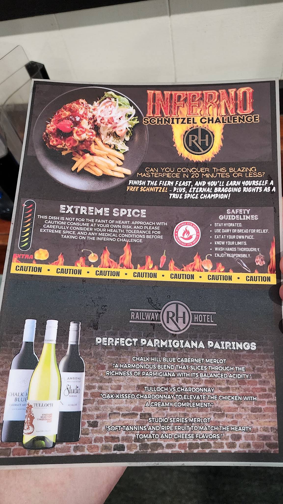 Menu at Railway Hotel Gunnedah pub & bar, Gunnedah