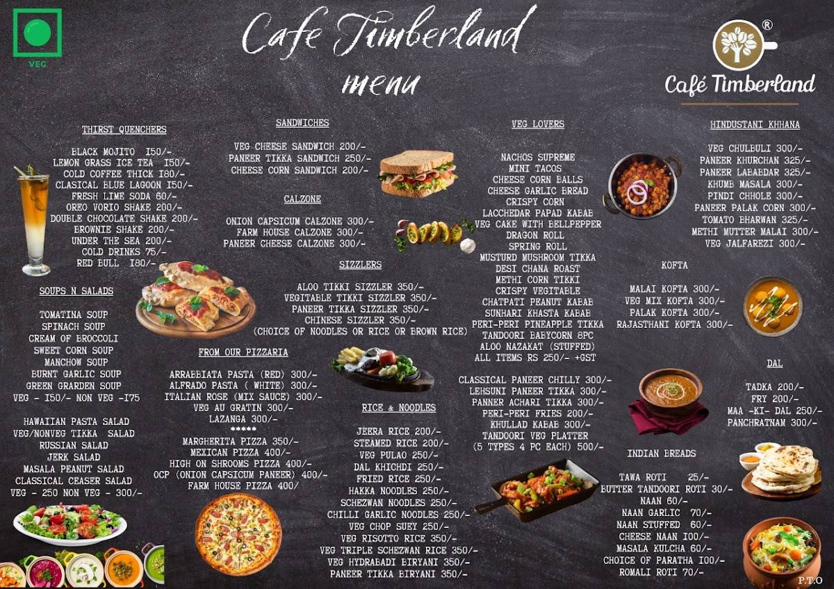 Menu at Cafe Timberland ️, Raipur, Cafe Timberland