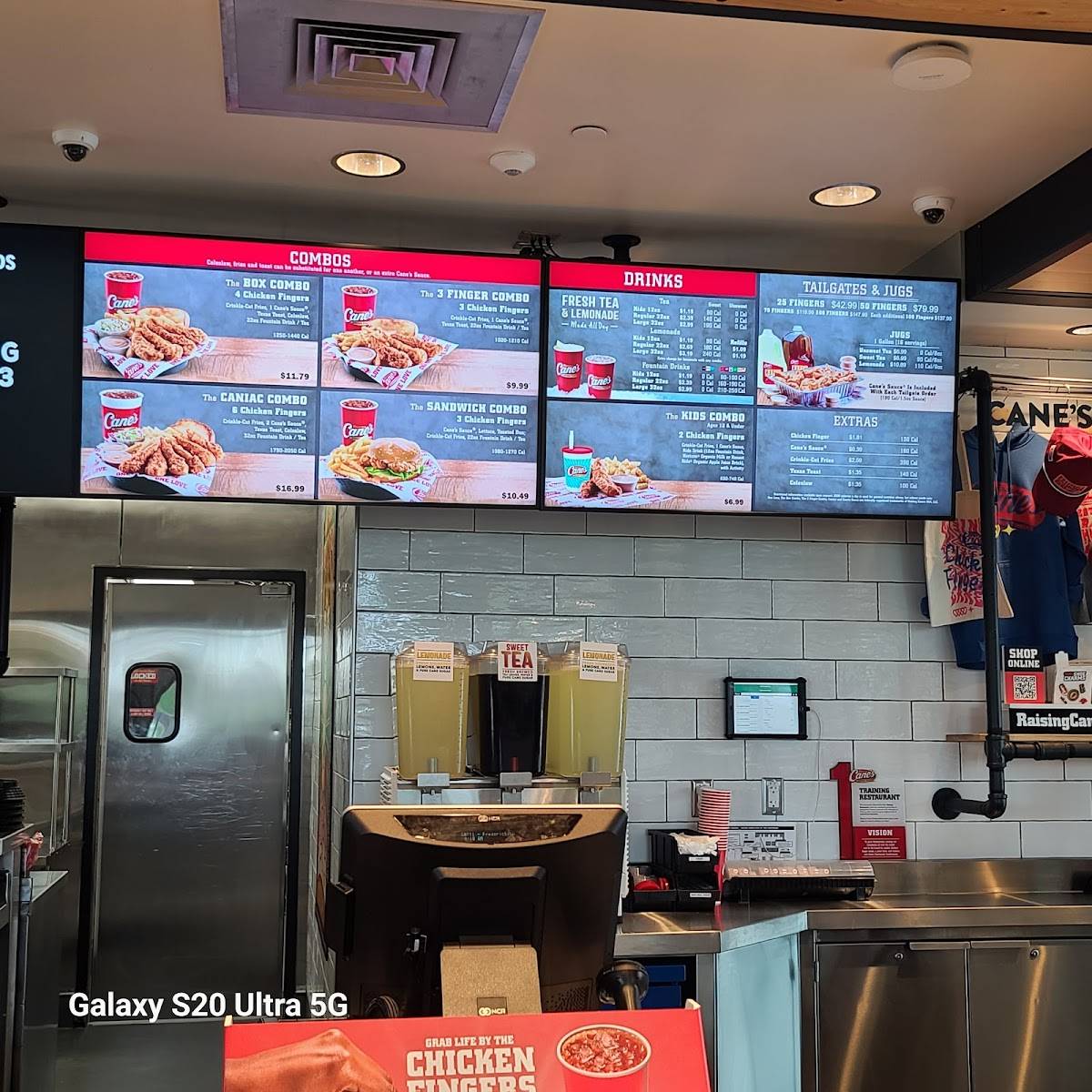 Menu at Raising Cane's Chicken Fingers fast food, Fredericksburg