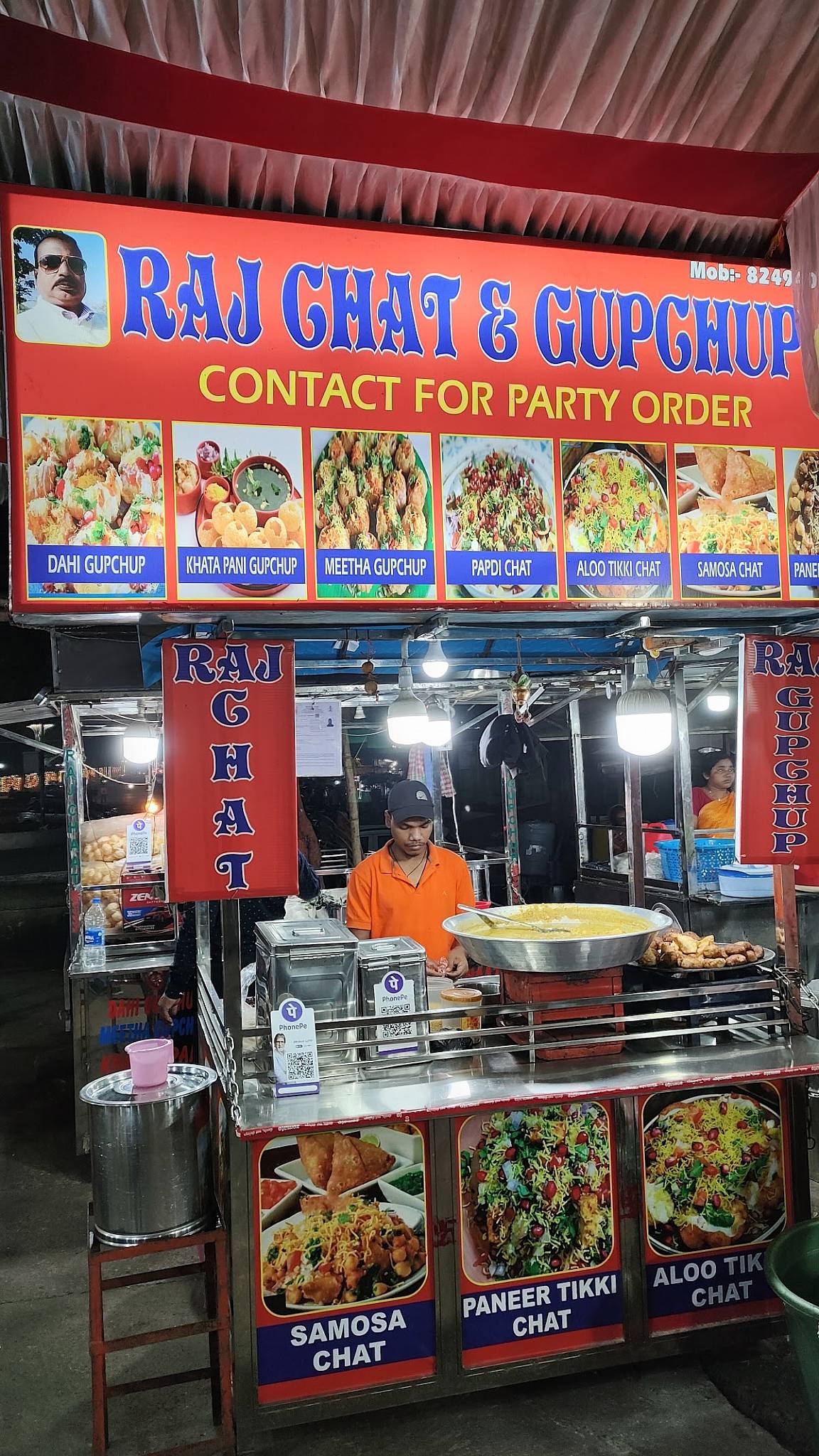 Menu at Raj Gupchup Stall, Rourkela