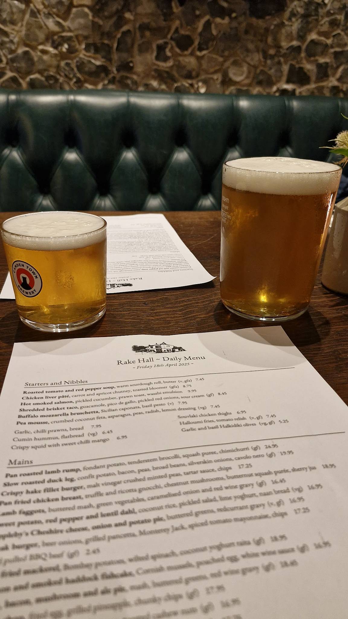 Menu at Rake Hall pub & bar, Chester