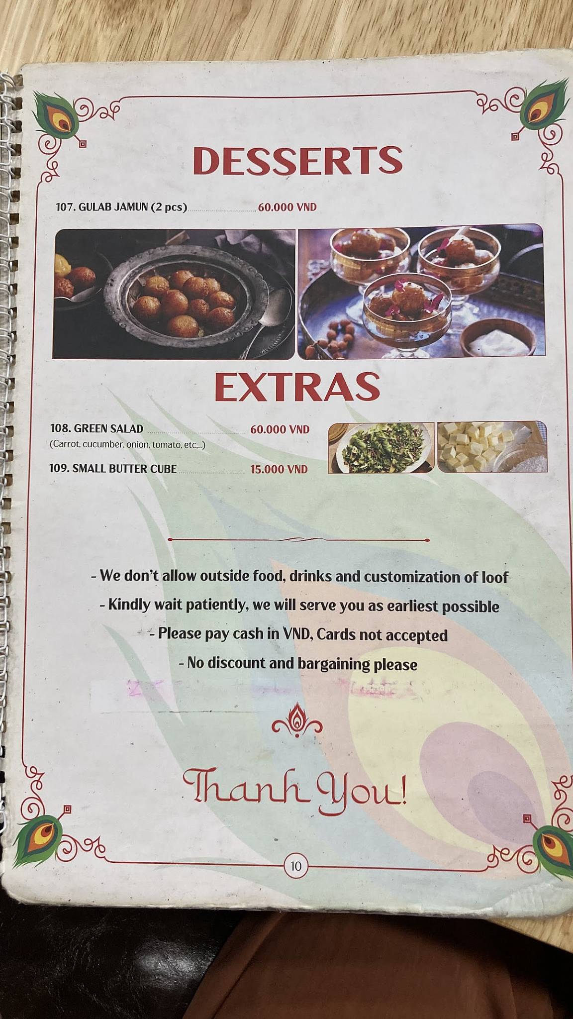 Menu at Ram Krishna Vegetarian Indian Cuisine (Pure Vegetarian, Jain ...