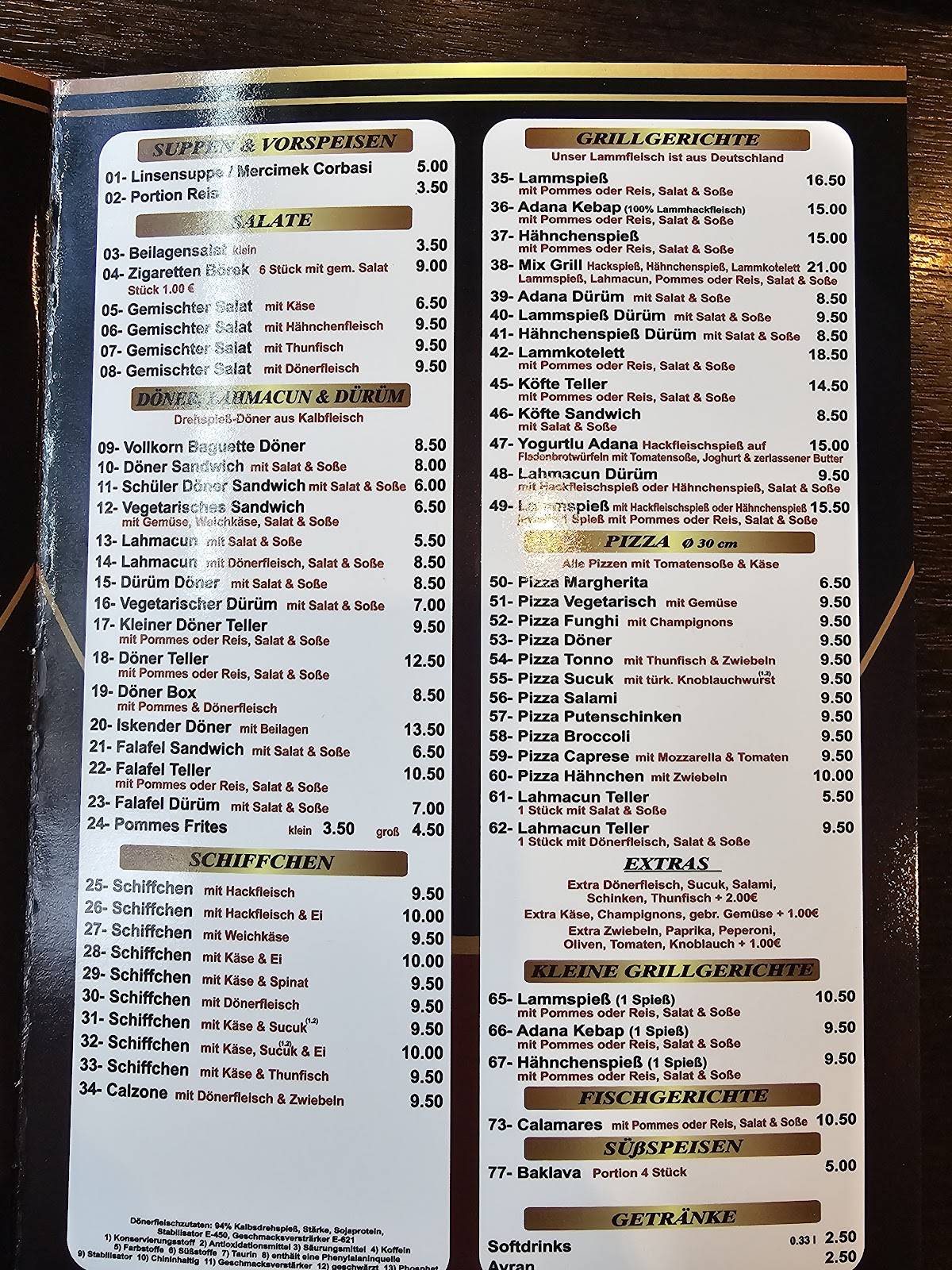 Speisekarte von Ramos Grill und Kebap Haus Oberursel restaurant ...