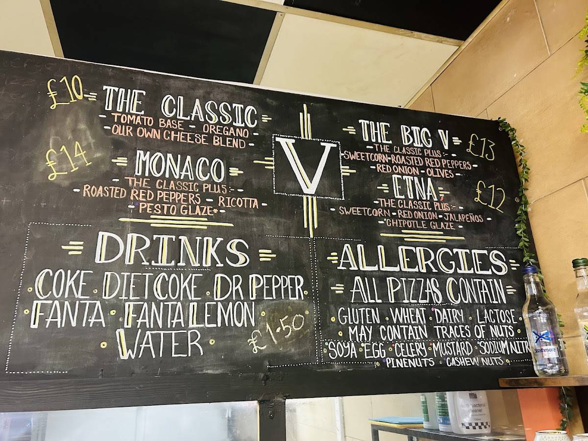 Menu at Dough Bros pizza restaurant, Reading