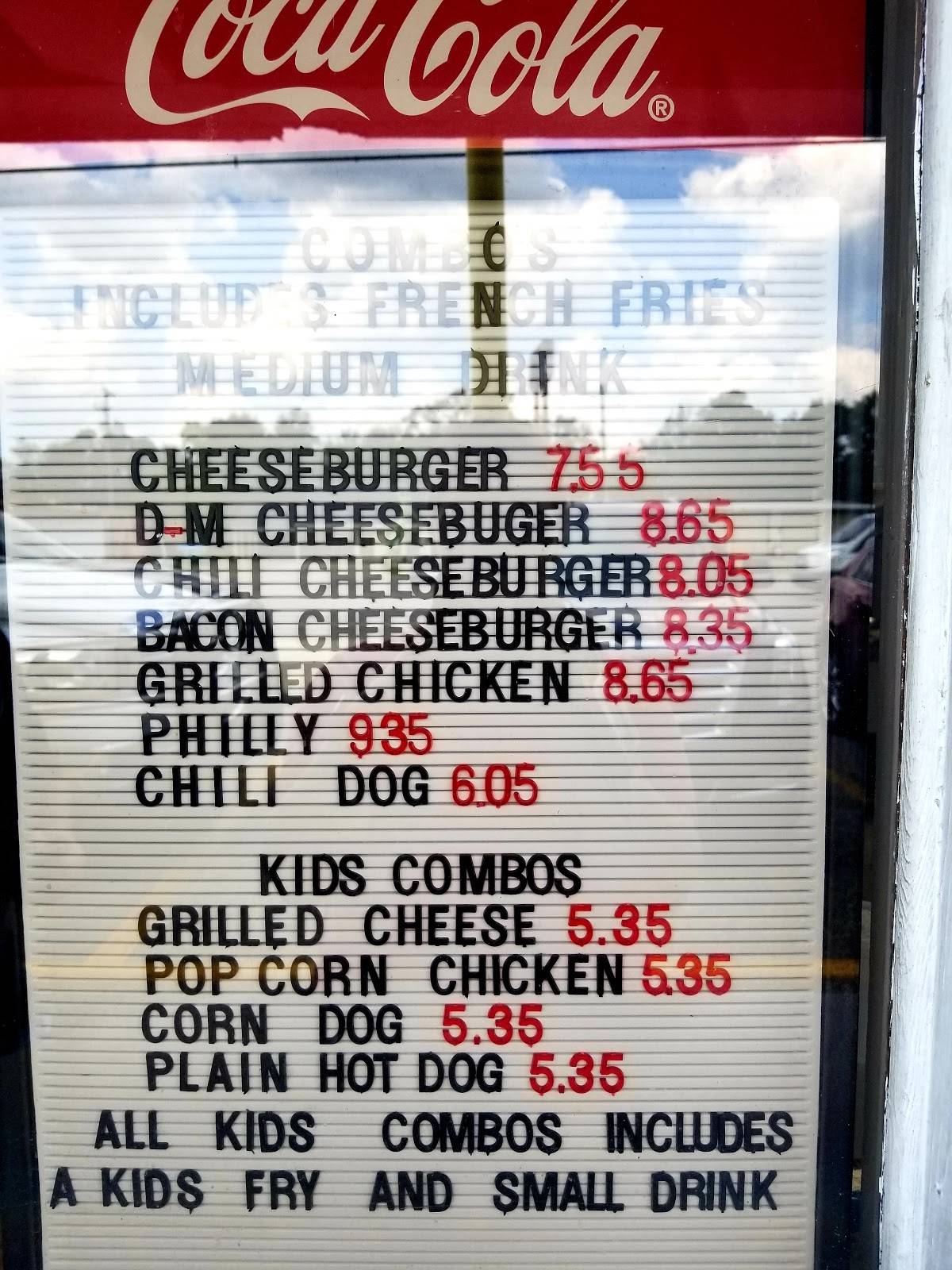 Menu at Rebel Dip restaurant, Gulfport