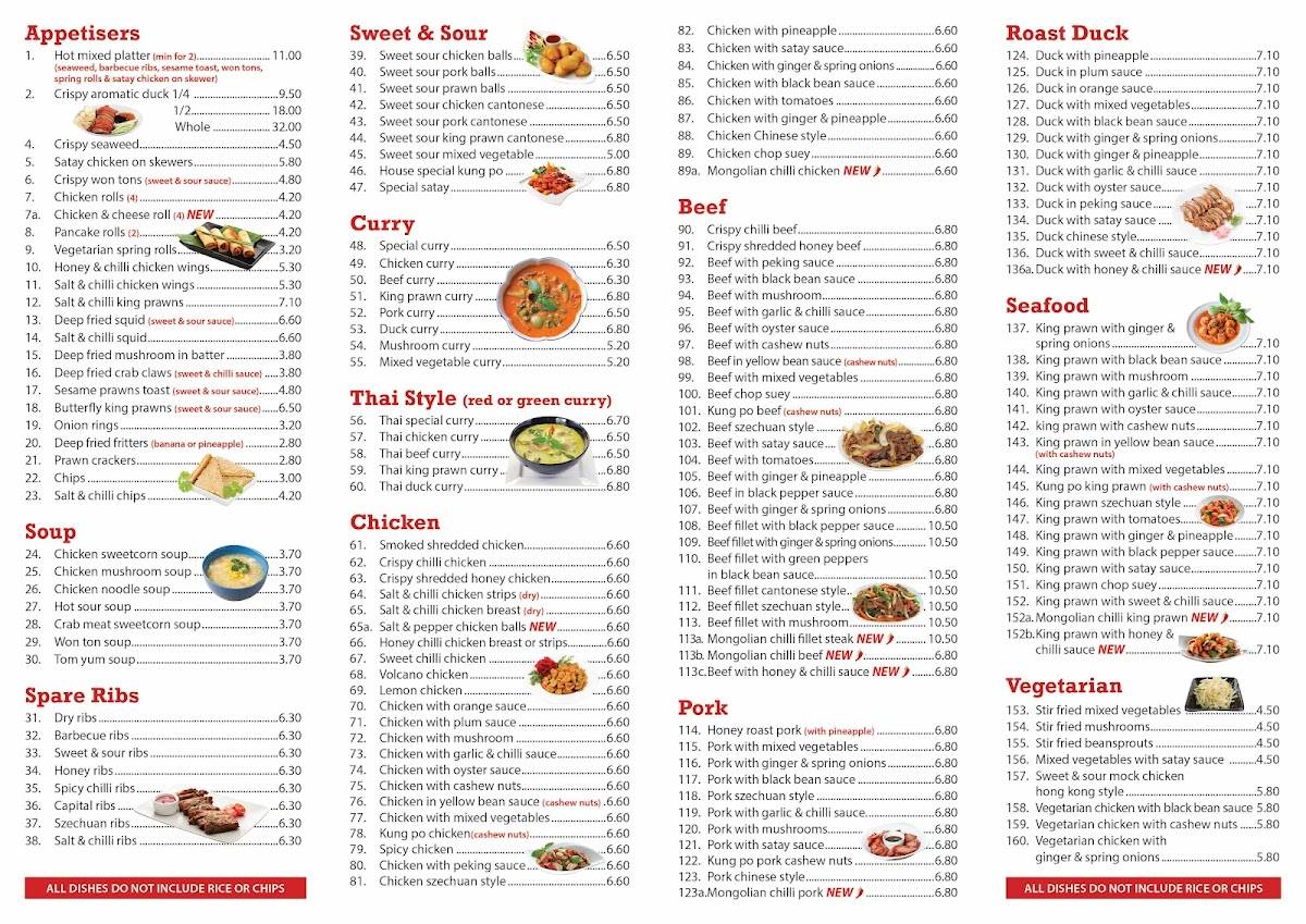 Menu at Red Rose, Torphins