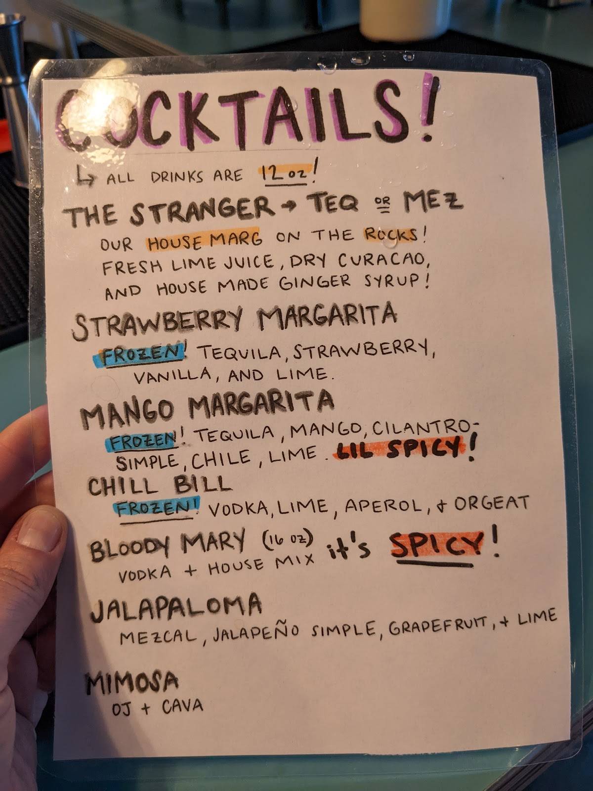 Menu at Redheaded Stranger restaurant, Nashville