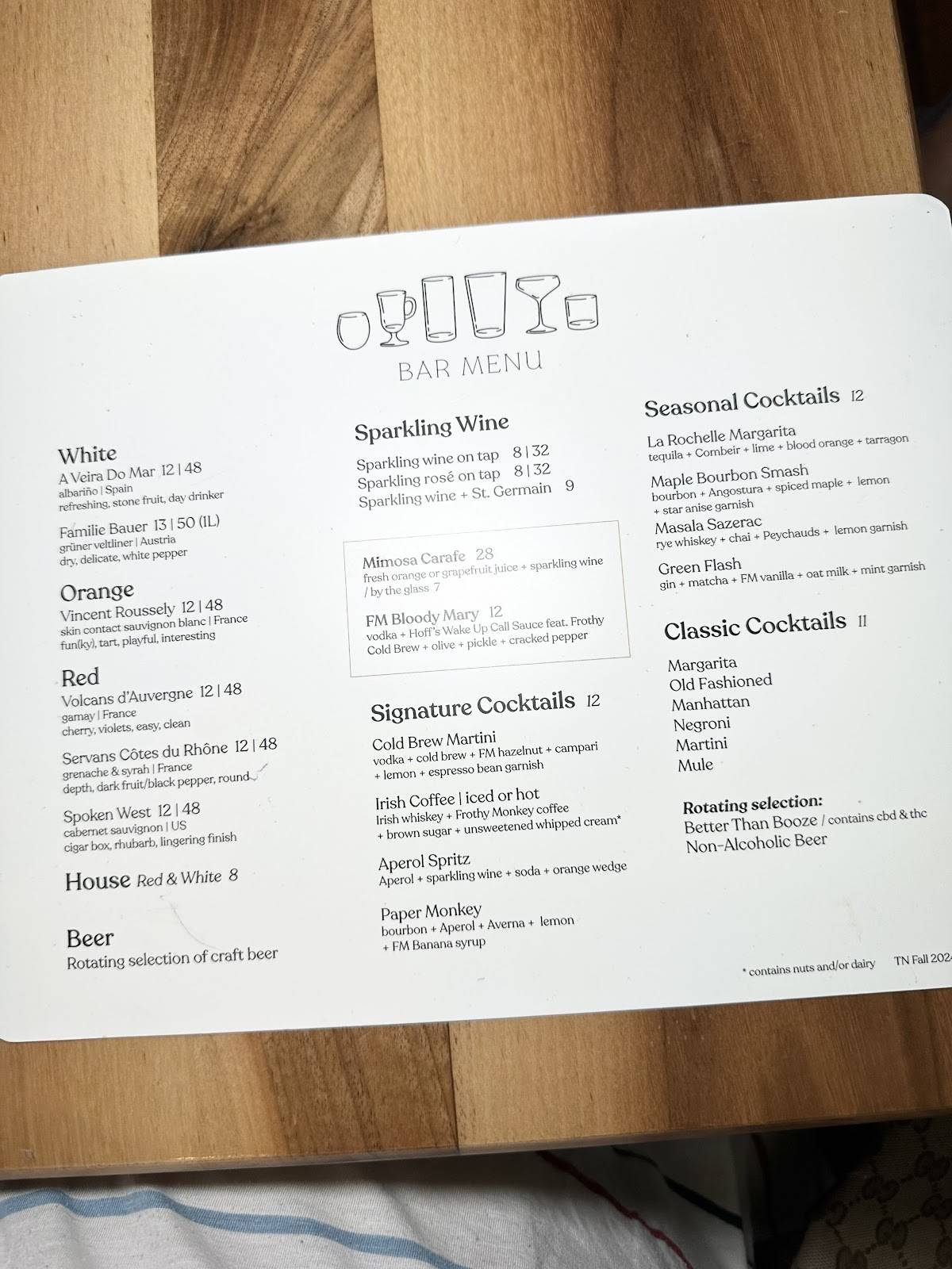 Menu at Redheaded Stranger restaurant, Nashville