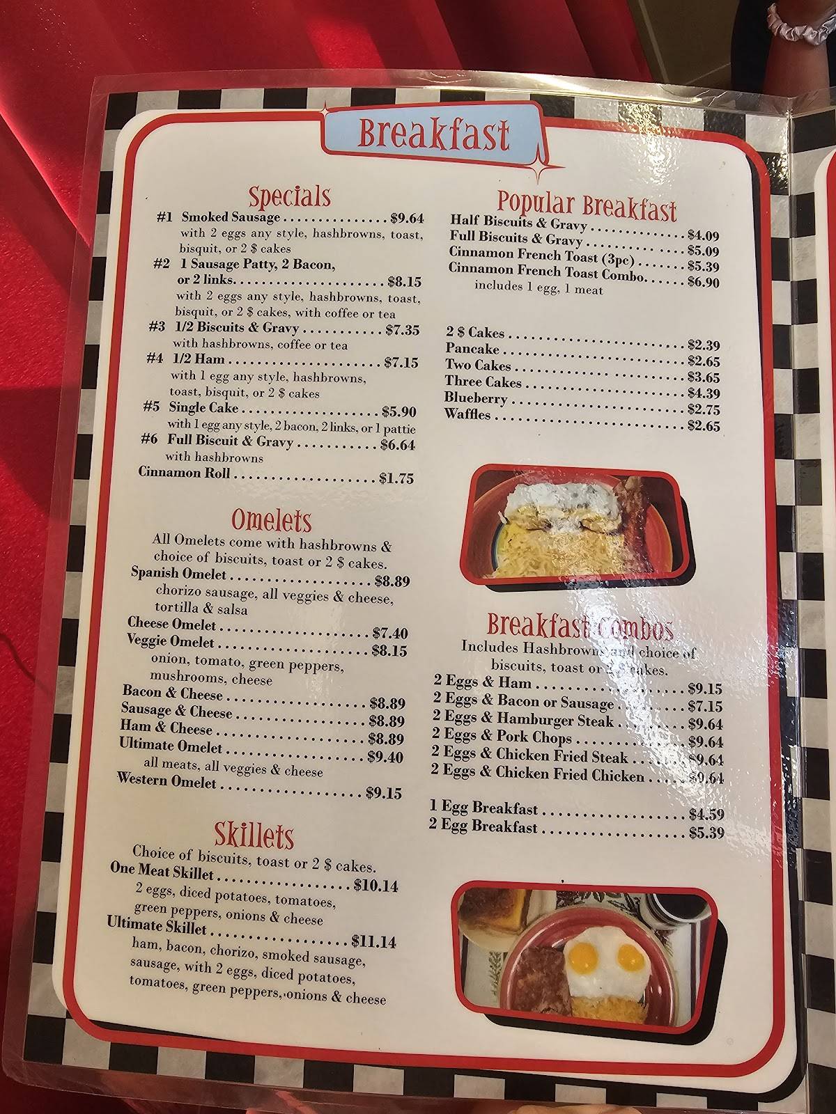 Menu at Red's Cafe, Haysville